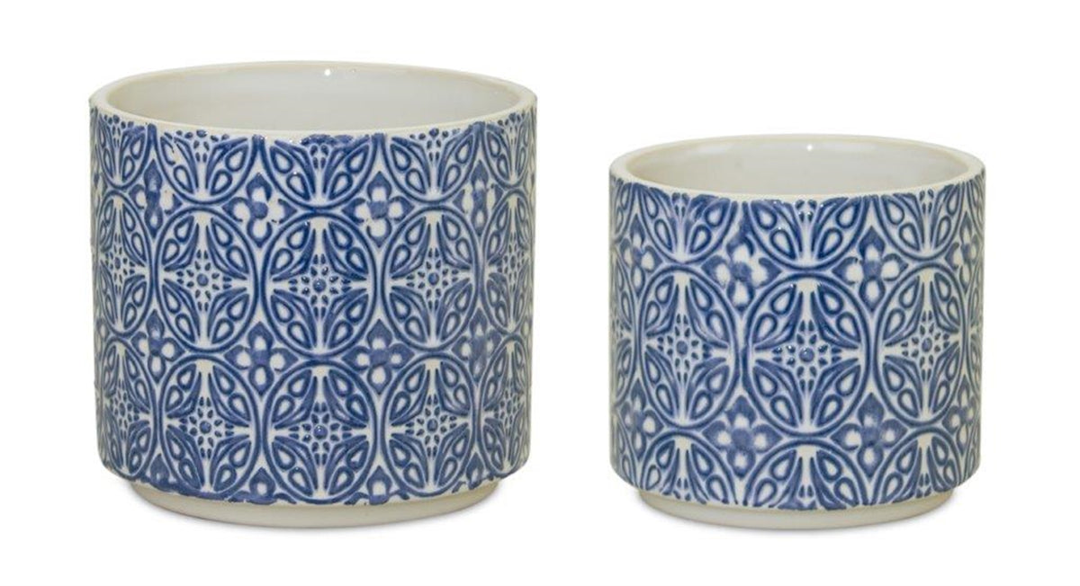 Ornamental Blue & White Ceramic Pots – The Paper Unicorn